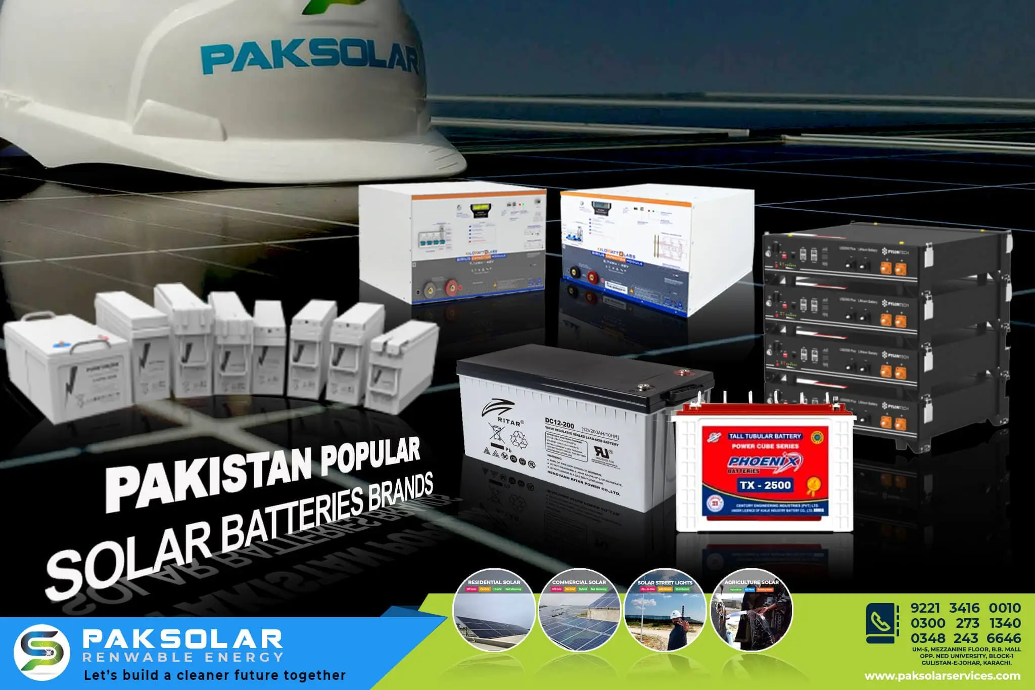 Solar Battery Storage in Pakistan | AGM, GEL, Lithium & SuperCap